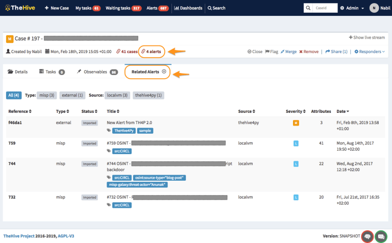 Alerts – TheHive Project