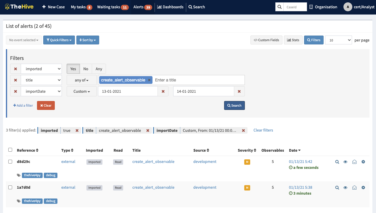 TheHive 4.0.4 and TheHive4py 1.8.1: alerts got more APIs – TheHive Project
